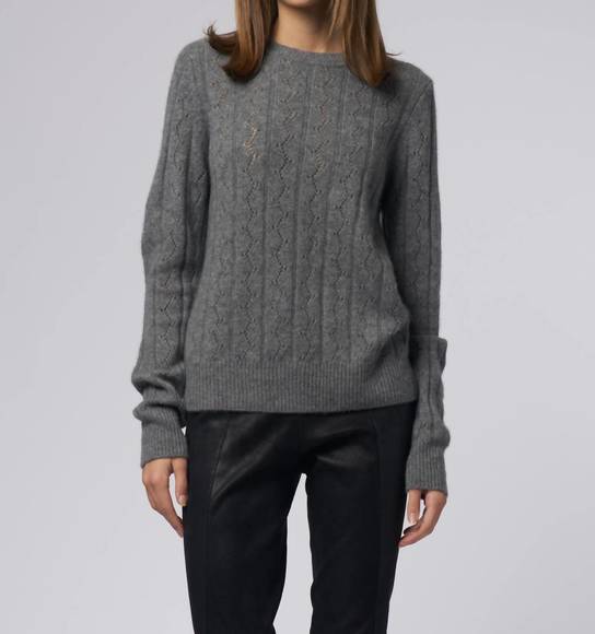 KOKUN | Sweaters | New Kokun Pointelle Stitch Crewneck Sweater In ...